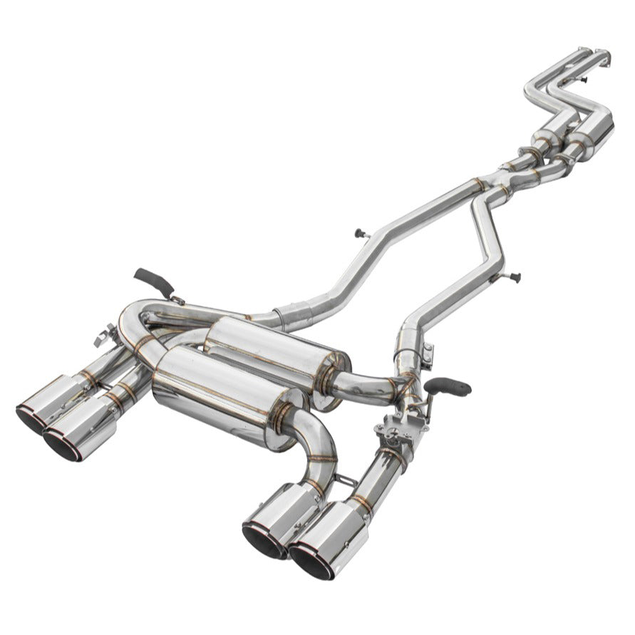 2014-2019 BMW M3 M4 Muffler Axle Back W/ Resonated Mid Pipe Cat Back E ...